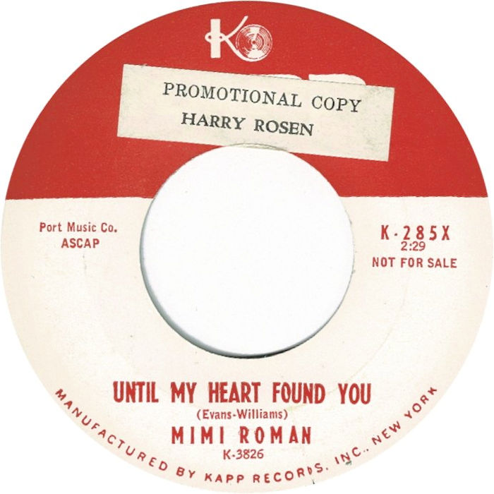 RCS Label Shot for Kapp (N.Y.) 285